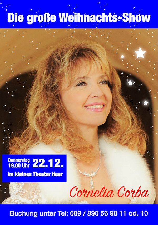 Cornelia Corba am 14.12. um 20.00 Uhr in der Isarphilharmonie